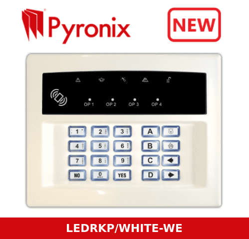 Pyronix Enforcer LEDRKP-WHITE-WE Wireless Arming Keypad LEDRKP-WHITE-WE