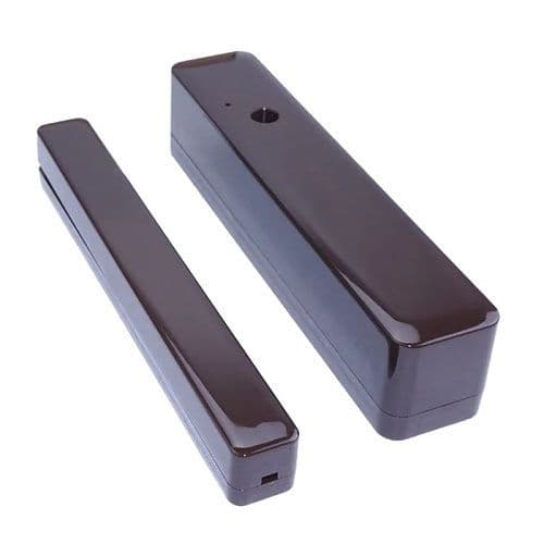 Pyronix MC1Z1-WE Brown Slimline Wireless Magnetic Contact with External ...