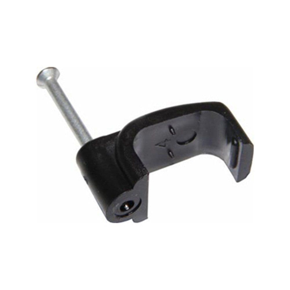 Twin/Shotgun Black Wall Cable Clips x100