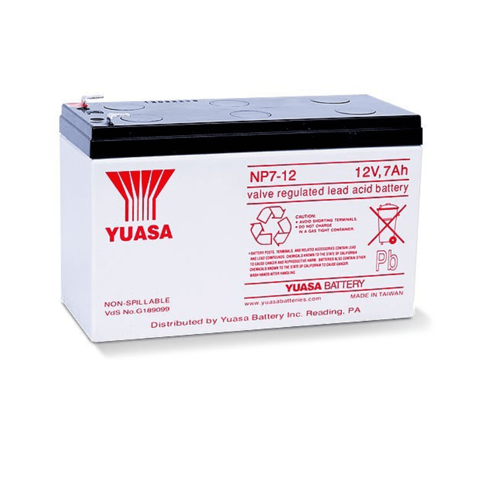 Yuasa NP7-12 Industrial NP Series 12V 7Ah Valve Regulated Lead Acid Battery A-D Terminals 20-Hr