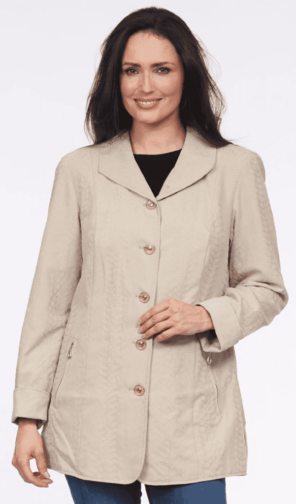 Plus Size Microfibre Spring Jacket DB681