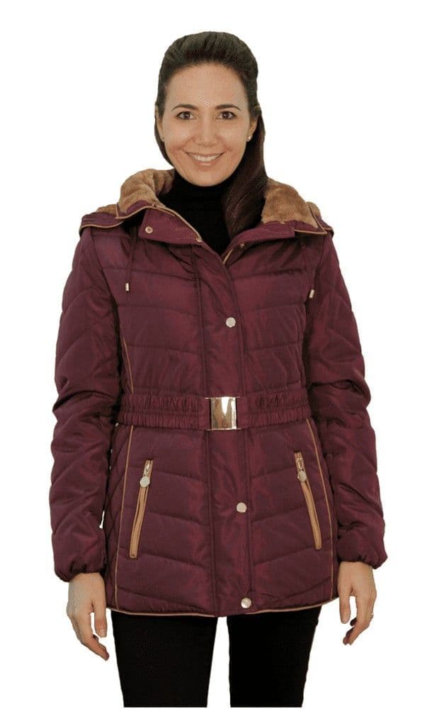 Womens Warm Padded Plum Jacket db730