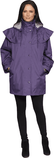 Womens Waterproof Stormwear Purple Rain Jacket db5022