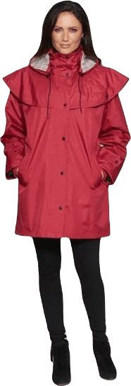 Womens Waterproof Stormwear Red Rain Jacket db5022