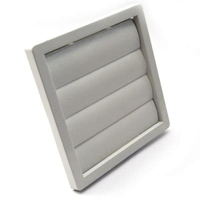 Back Draught External Gravity Grille Five Inch 125mm White