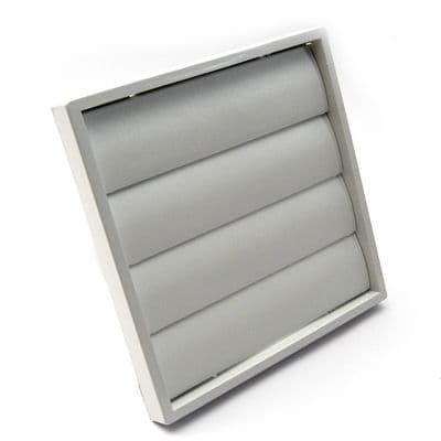 6 Inch White Back Draught Gravity Grille 150mm