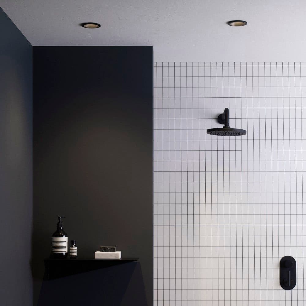 Astro 1249017 Minima Round Fixed IP65 Matt Black | Extractor Fan World