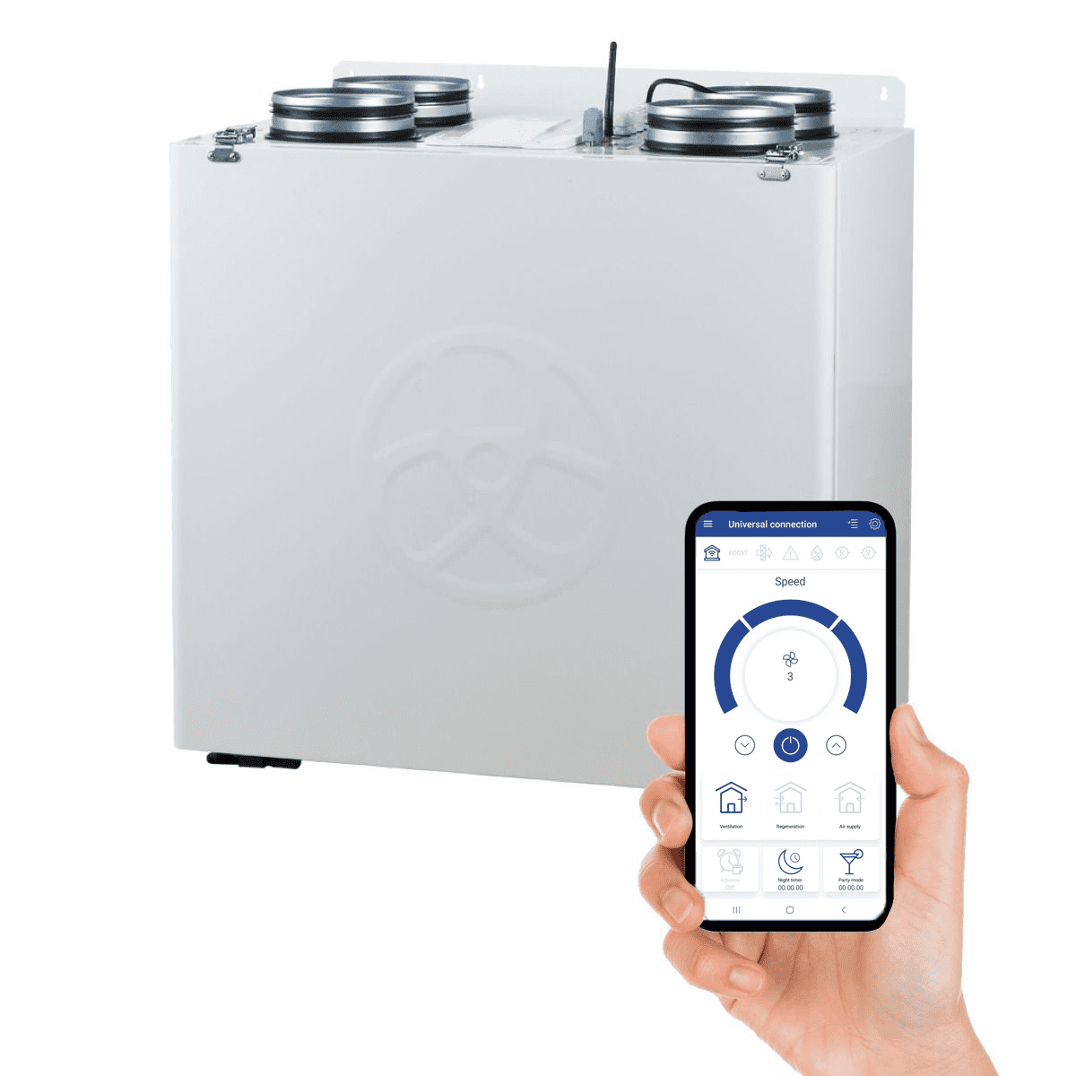 Blauberg Komfort EC-SB-550 Vertically Mounted MVHR Mechanical ...