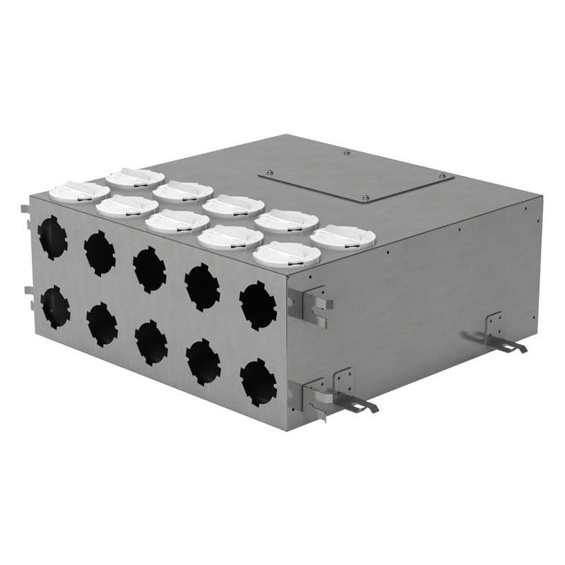 BlauFast 75mm Metal Radial Duct Manifold Box - 150mm Connection - 10 ...