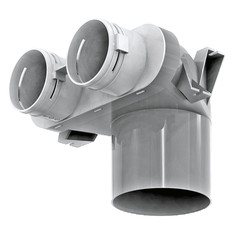 BlauFast New Plastic Radial Duct Grille Plenum Kit | Extractor Fan World