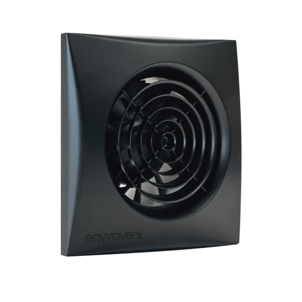 Envirovent Silent-100 SIL100T-B Silent Extractor Fan with Timer - Black Edition