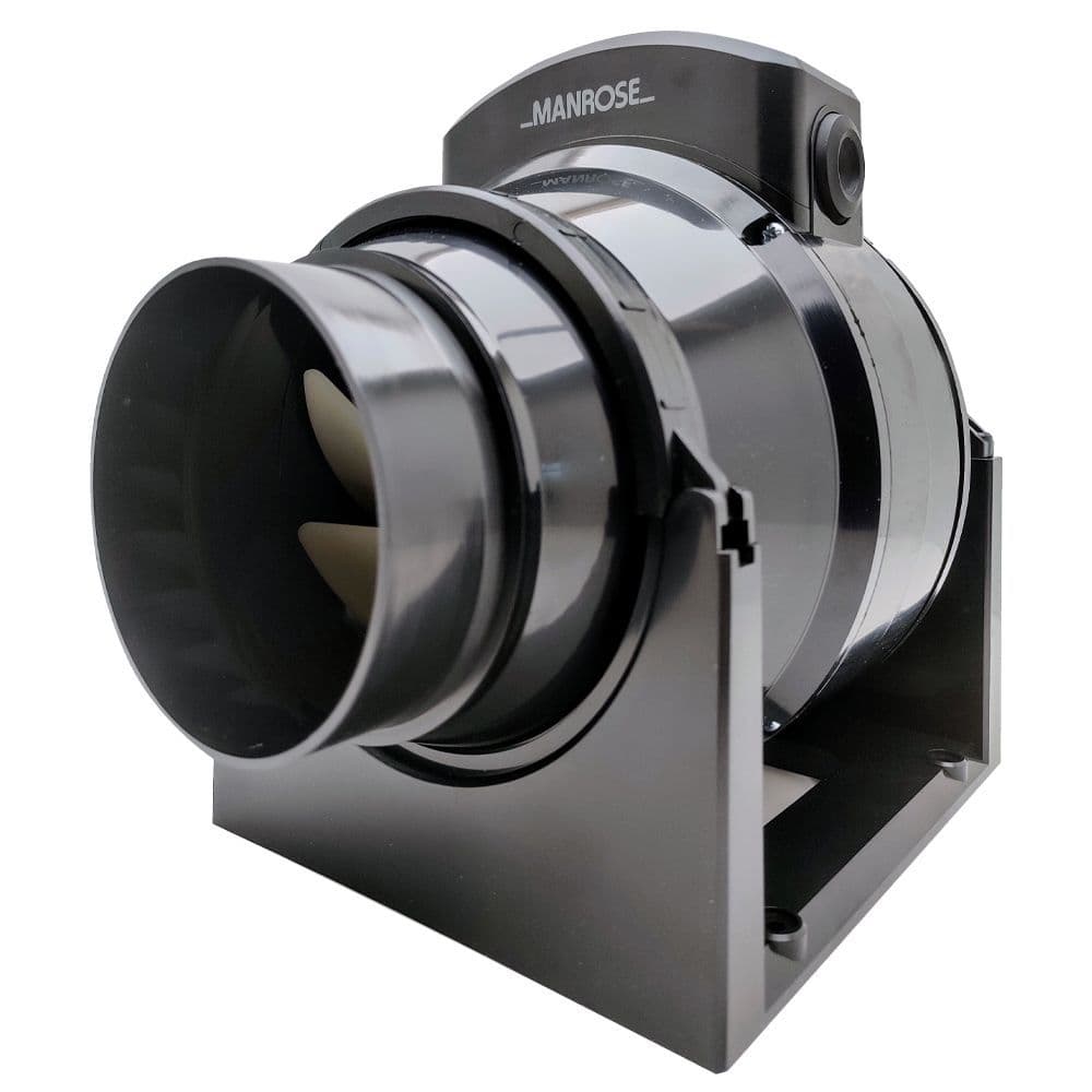 Manrose MF100T 4 Inch Inline Mixed Flow Extractor Fan with Timer