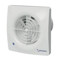 Monsoon MON-S100T Silent Bathroom Extractor Fan with Timer