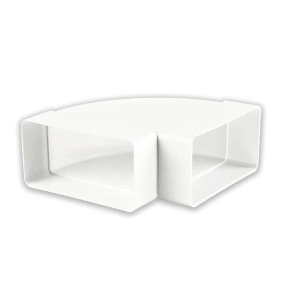 Rectangular Flat Duct 204 x 60 mm Horizontal 90 Degree Bend