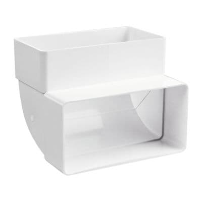 Rectangular Flat Duct 204 x 60 mm Elbow Bend 90 Degree 102 mm Adaptor