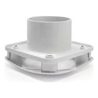 Square Internal Extractor Fan Concealed Grille in White - 4 inch / 100mm