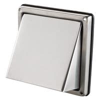 Stainless Steel Cowled Grille - 100mm | Extractor Fan World