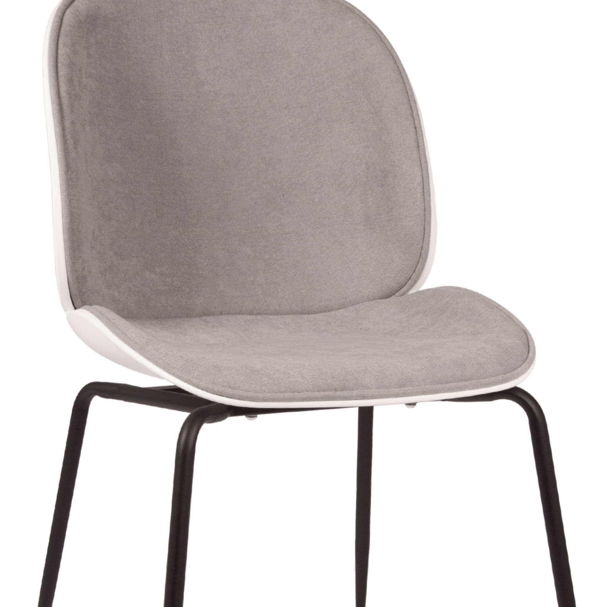 2x White Journey Half Plastic Half Fabric With Black Legs