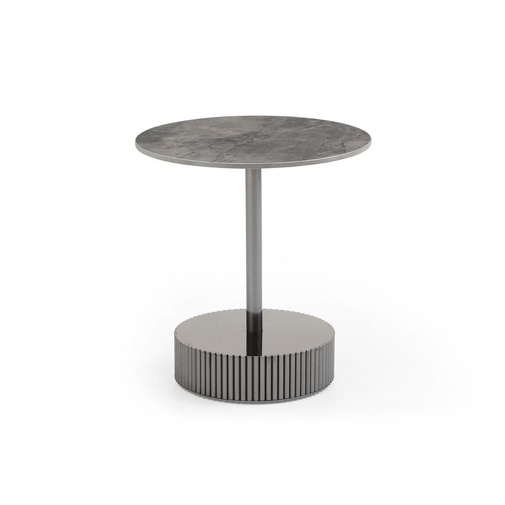 Jolie Round Sintered Stone Side Table