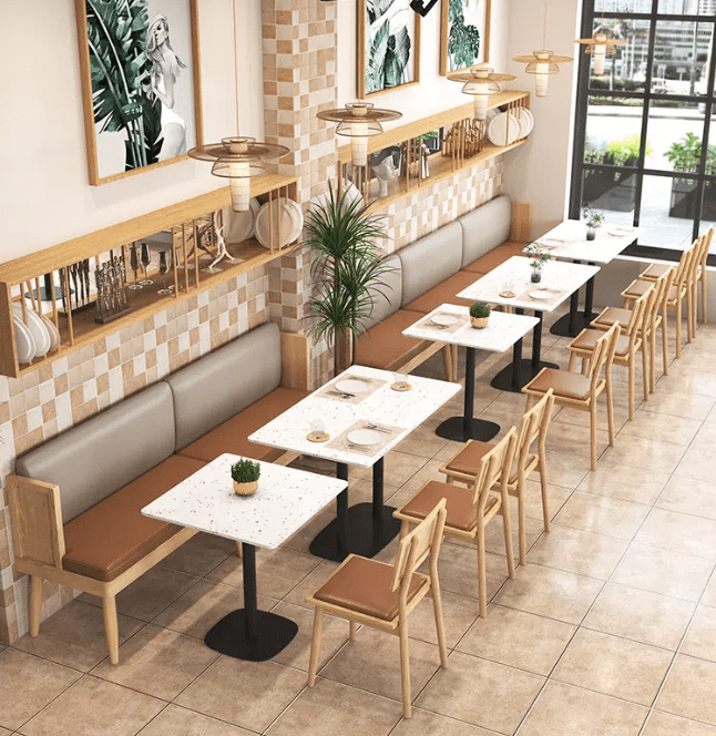 Mmilo New White Square Pantheon Dining Table with Black Leg 60cm