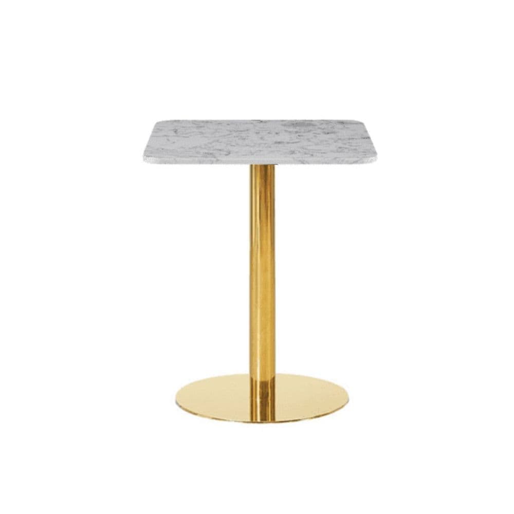 Mmilo New White Square Pantheon Dining Table with Gold Leg 60cm