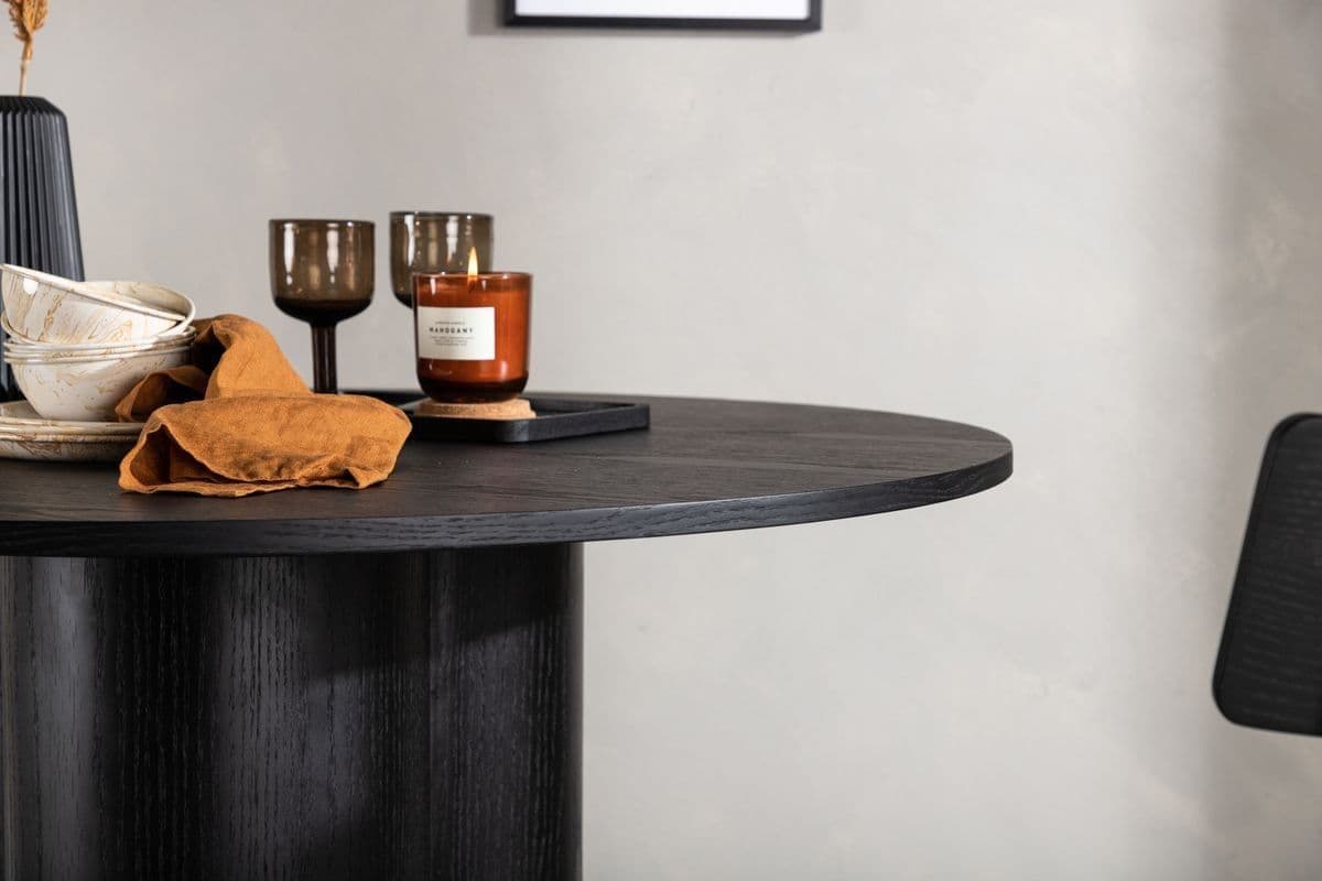 Olivia Black Round Dining Table