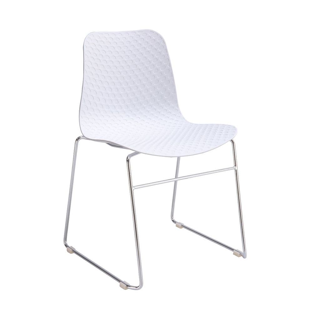 Set of 4 Stackable Alex Chairs -White
