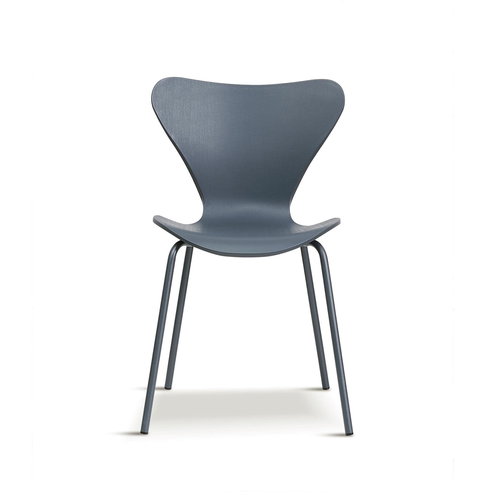 x2 Modern Stackable Dining Chair Navy Blue