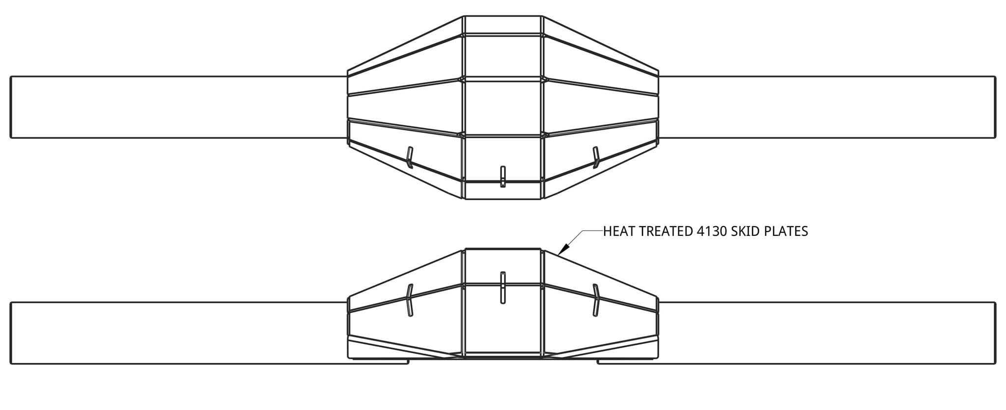 Spider 9 Housing Skid Plate 4" 101 6mm Housing