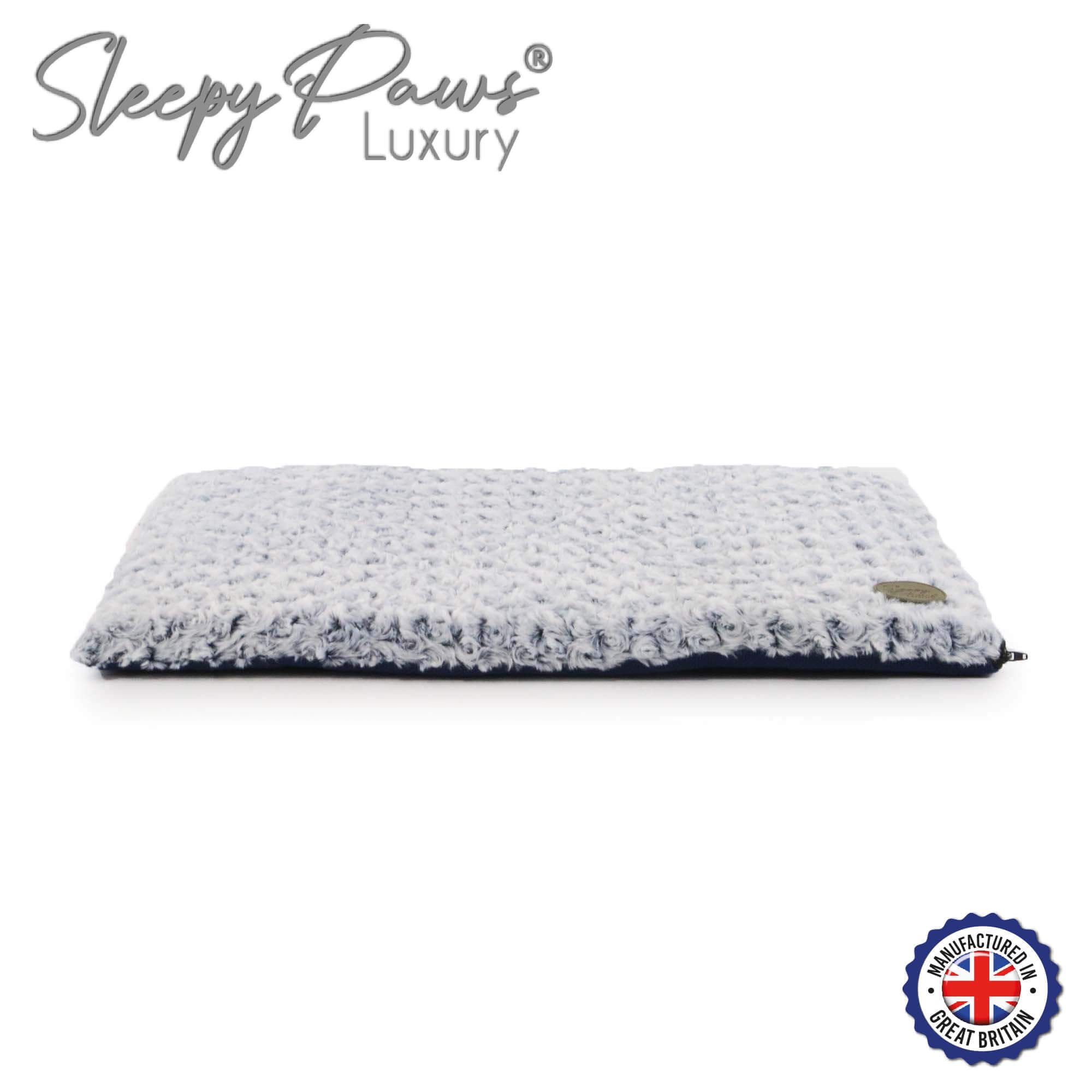 Ancol Sleepy Paws Flat Pad 122x76cm Navy & Ice