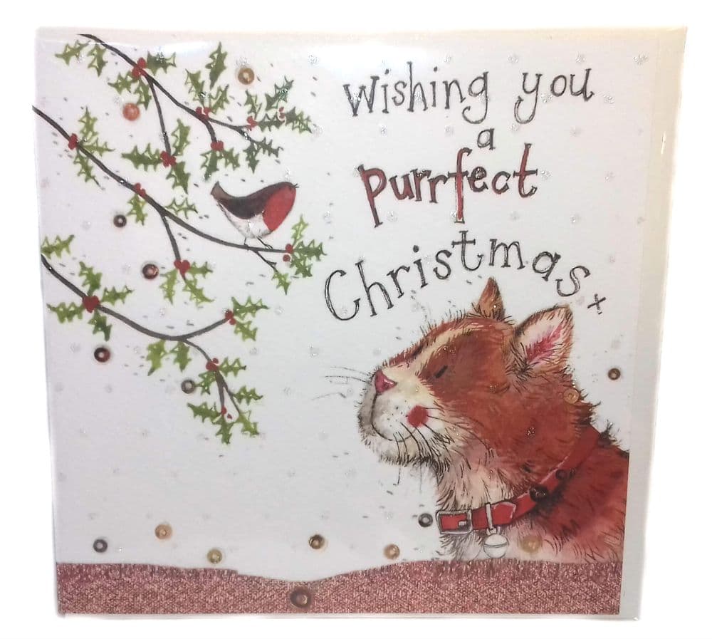 Alex Clark Purrfect Christmas Cat Card