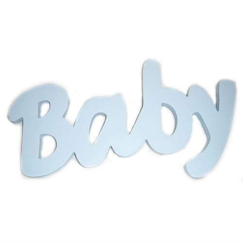 Baby Blue Word Plaque