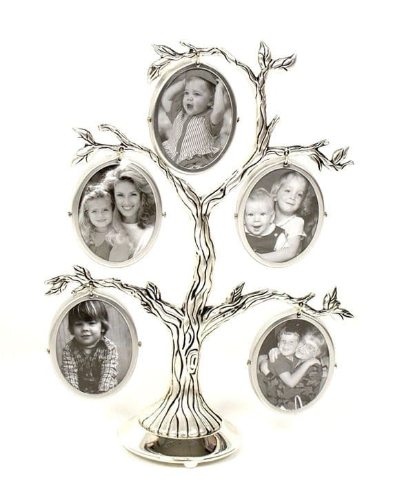 Family Tree Silver Coloured Photo Frames