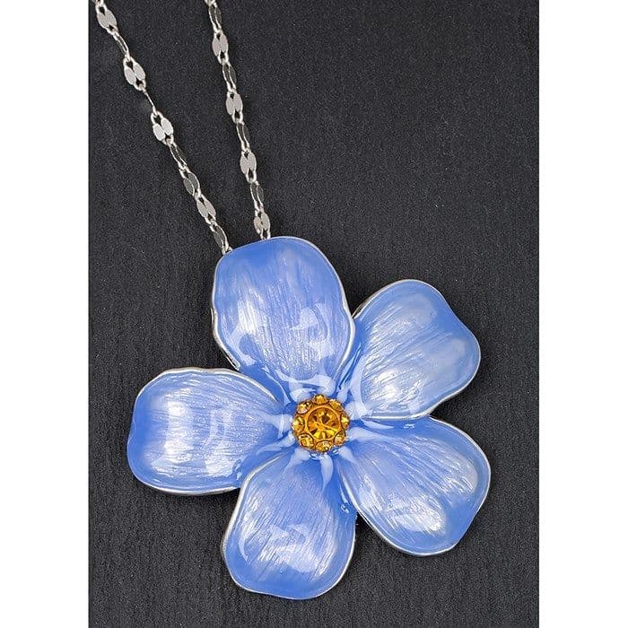 Forget Me Not Silver Plated Chain and Pendant