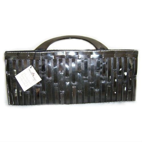 Long Black Horn Matrix Handbag
