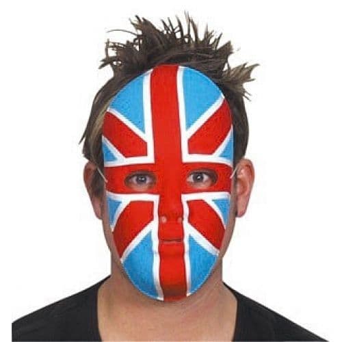 PVC Union Jack Masks Set of 7