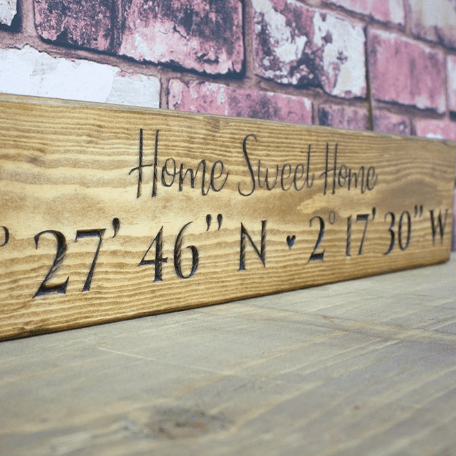 Personalised Coordinates Plaque - High Quality Engraving