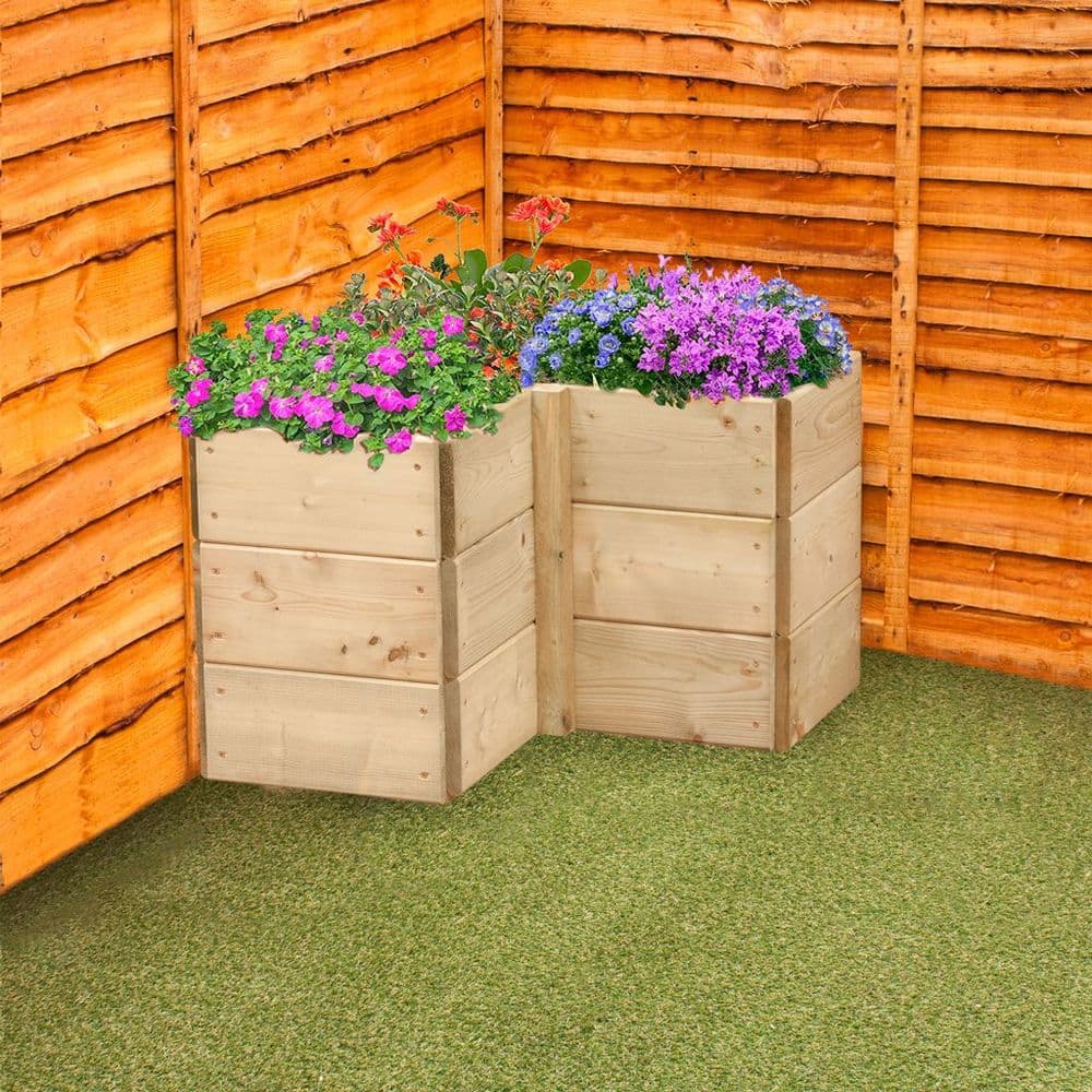 Timber Corner Garden Planter