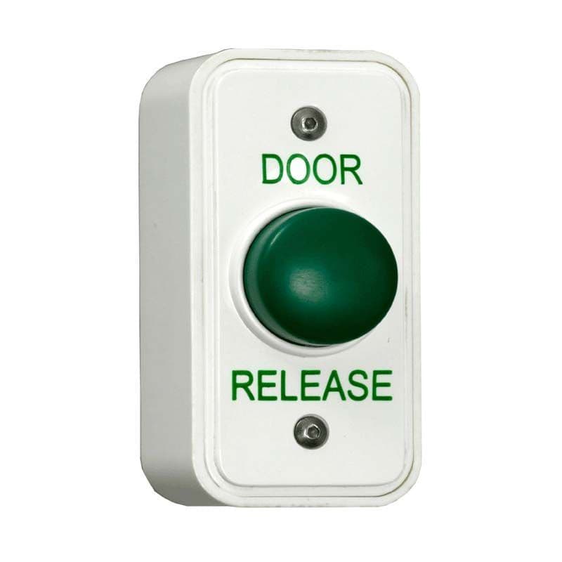 RGL architrave white plastic green dome DOOR RELEASE button