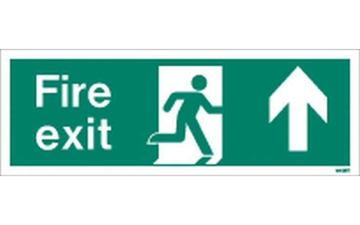 W436T - FIRE EXIT SIGN UP/FORWARD