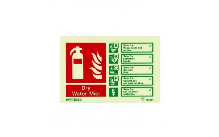 Dry Water Mist Sign 100 x 150mm