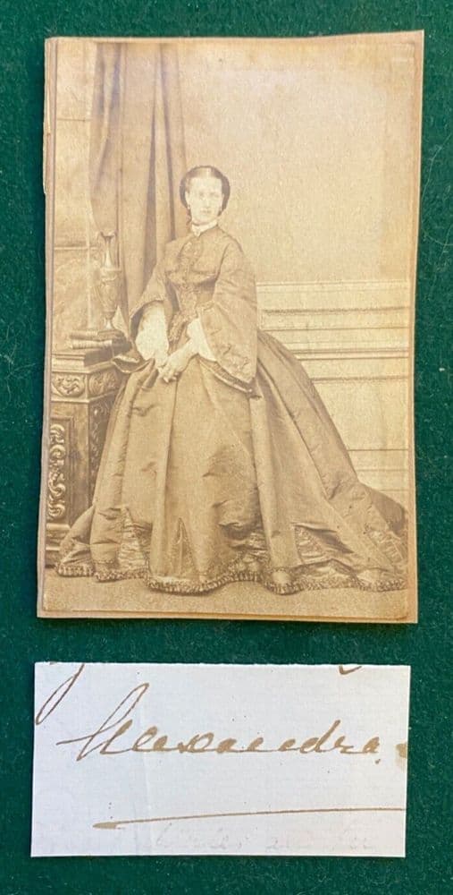 Antique British Royal Autograph Signature Photo Queen Alexandra ...
