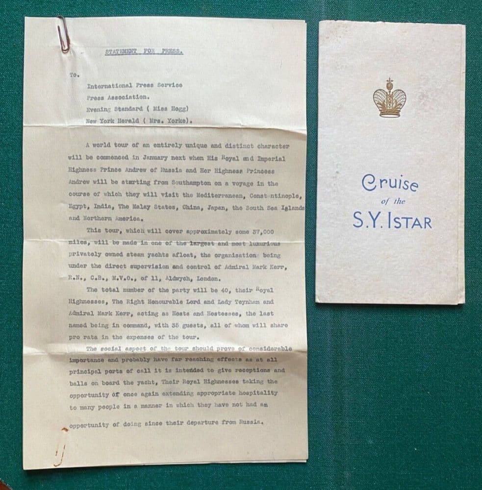 Antique Russian Imperial Yacht Cruise Prince Andrew Romanov Admiral ...