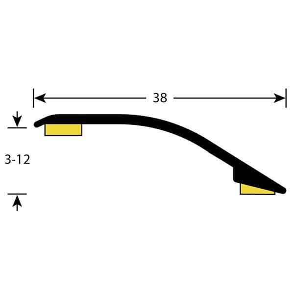 90 cm Self Adhesive Ramp Bar Light Patterned Ash UKS19009 AD44