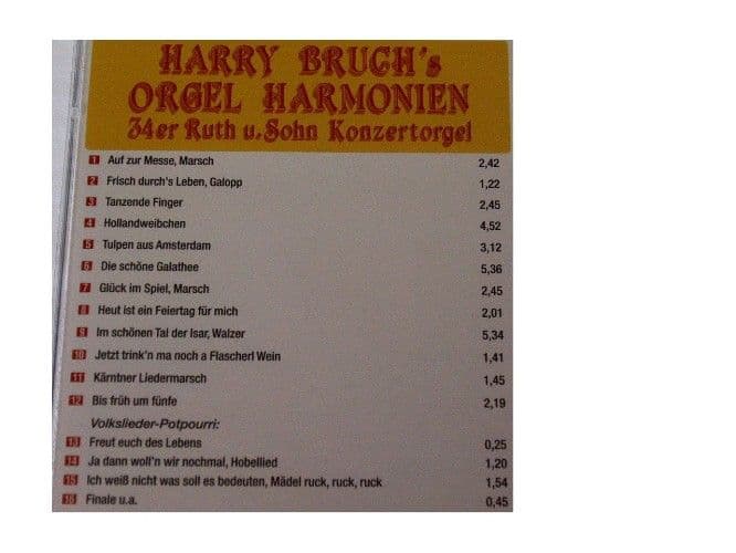 Music From A Model 34 Ruth Organ CD2099