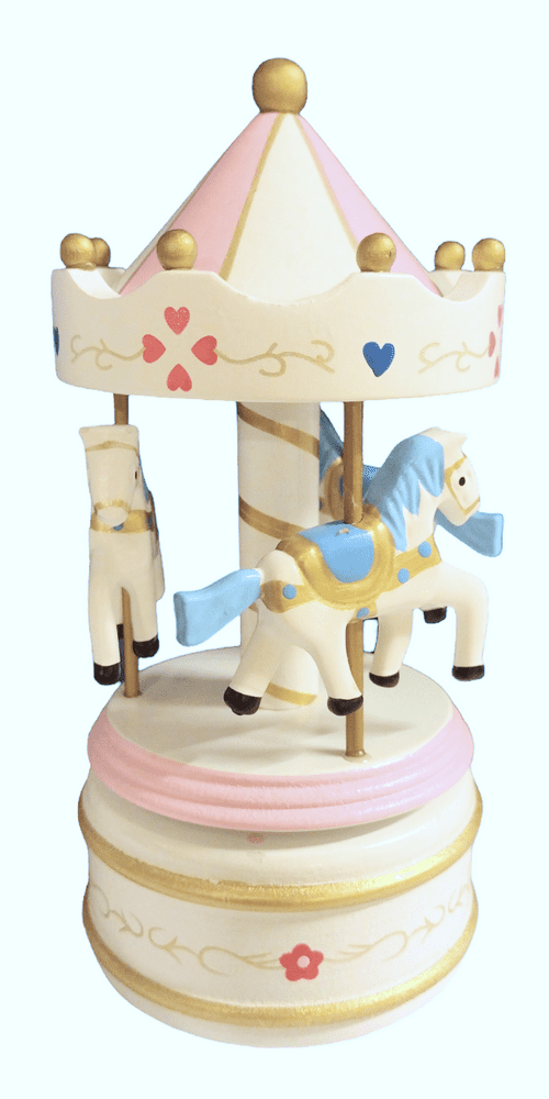 Miniature Wooden Carousels With Musical Box Movements From The Music ...