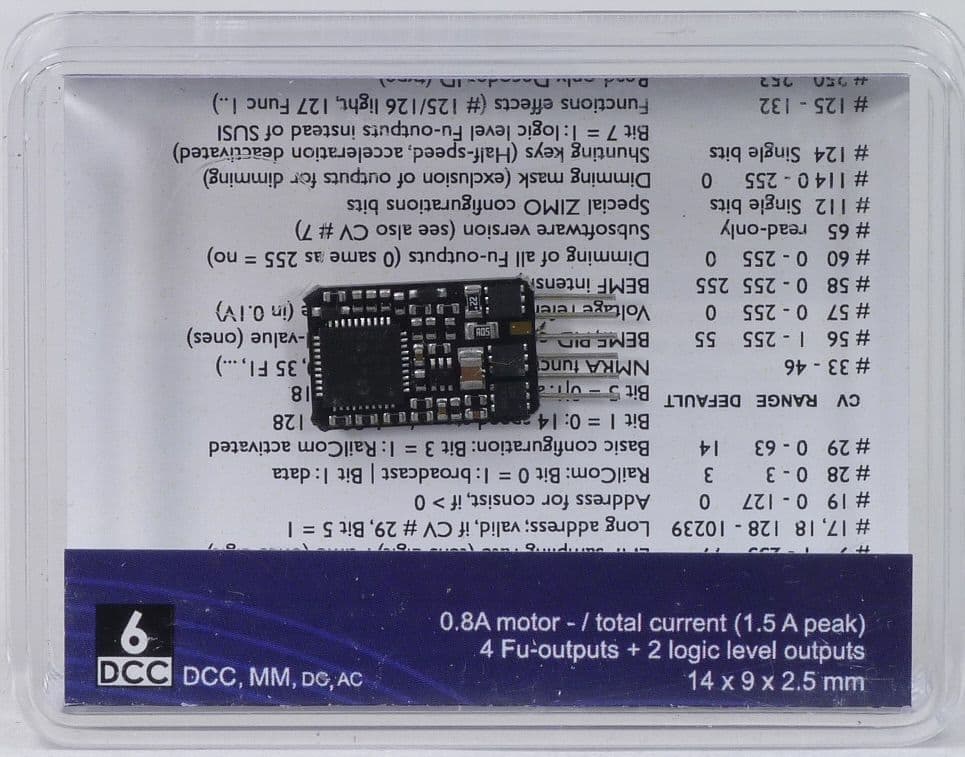 Bachmann 36-568A 6 Pin DCC Loco Decoder