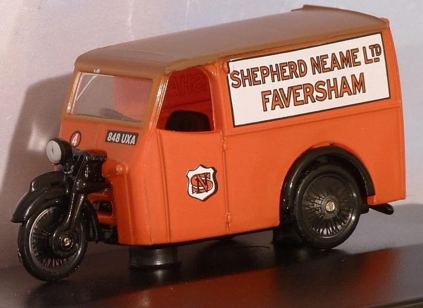 Oxford 76SP077 Shepherd Neame Reliant Tricycle Van