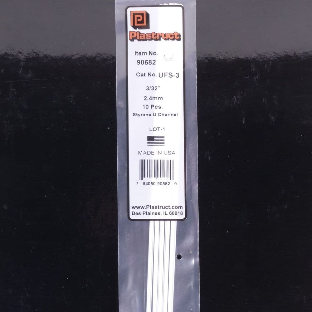 Plastruct 90582 UFS-3 2 4mm U Channel