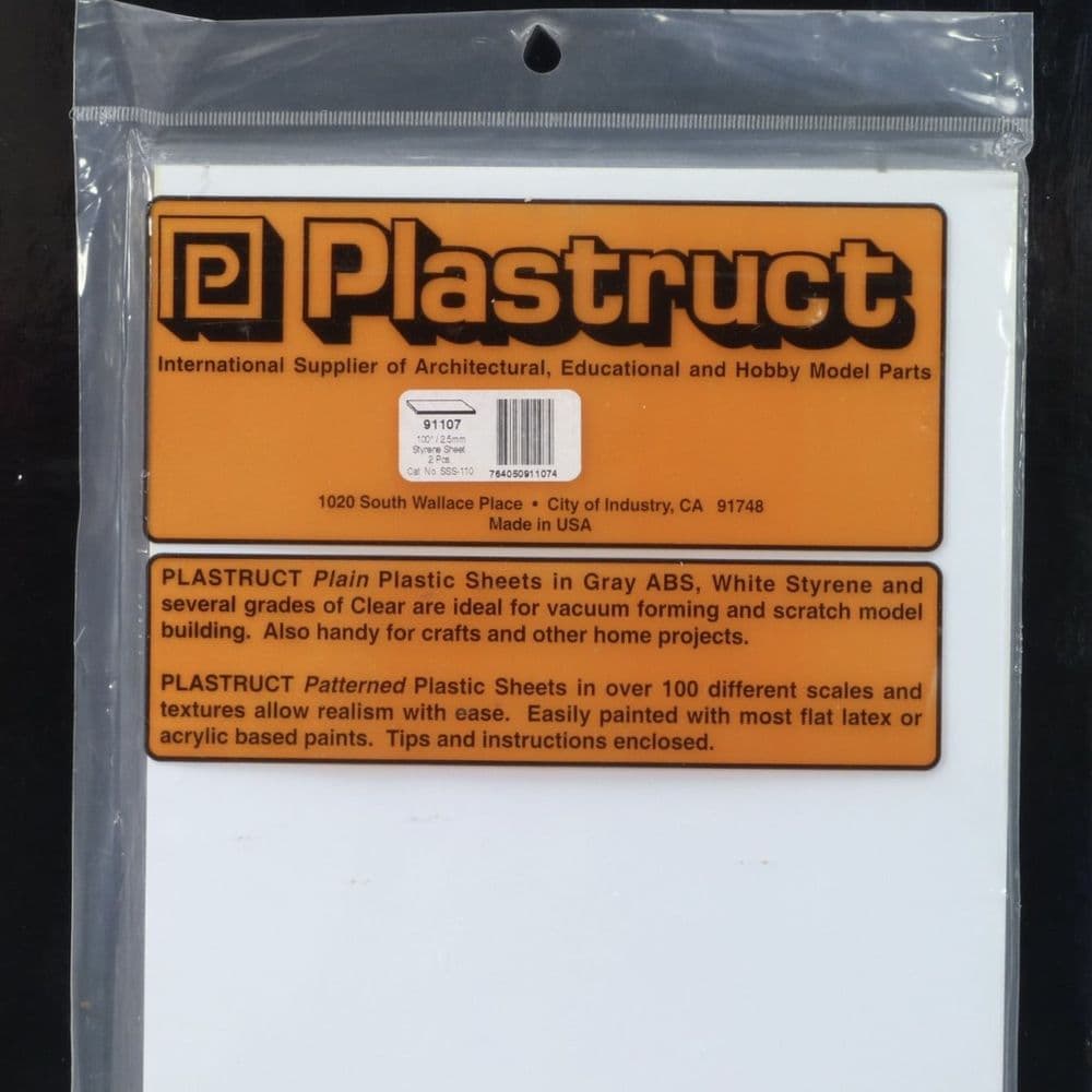 Plastruct 91107 SSS-110 2 5mm Sheet